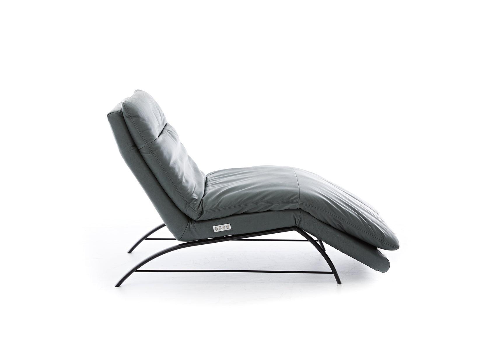 W.SCHILLIG Relaxliege daily-dreams 47000 K85 Leder Z79/95 blue graphit ...