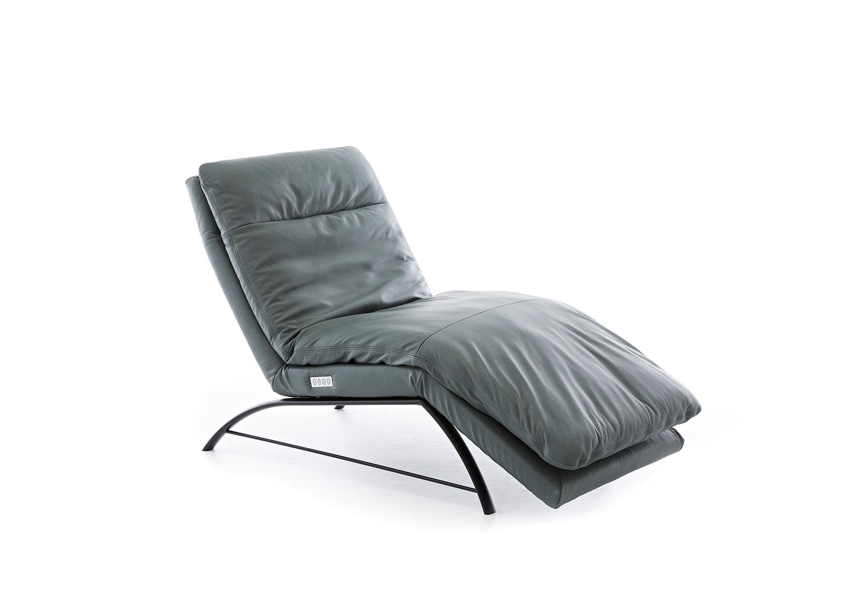 W.SCHILLIG Relaxliege daily-dreams 47000 K85 Leder Z79/95 blue graphit ...